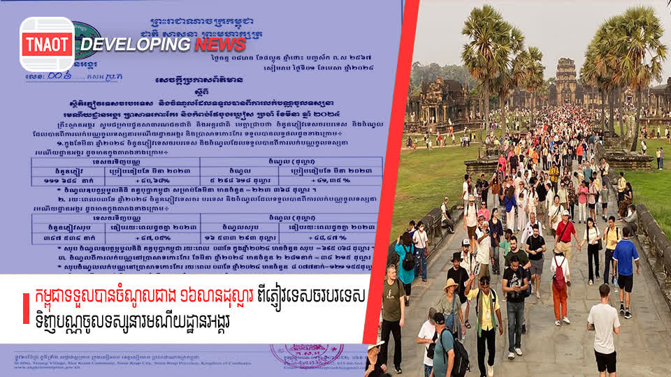 រយៈពេល ៣ខែ! កម្ពុជាទទួលបានចំណូលជាង១៦លានដុល្លារ ពីការលក់បណ្ណចូលទស្សនារមណីយដ្ឋានអង្គរ ...