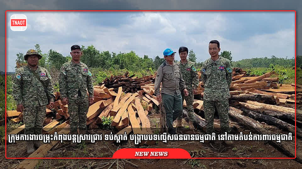 ករណីសមត្ថកិច្ចរឹបអូសឈើជន្លង់ម្រេចក្នុងខេត្តមណ្ឌលគិរី ជាឈើដែលបានដឹកចេញពីក្នុងតំបន់ការពារធម្មជាតិ ...